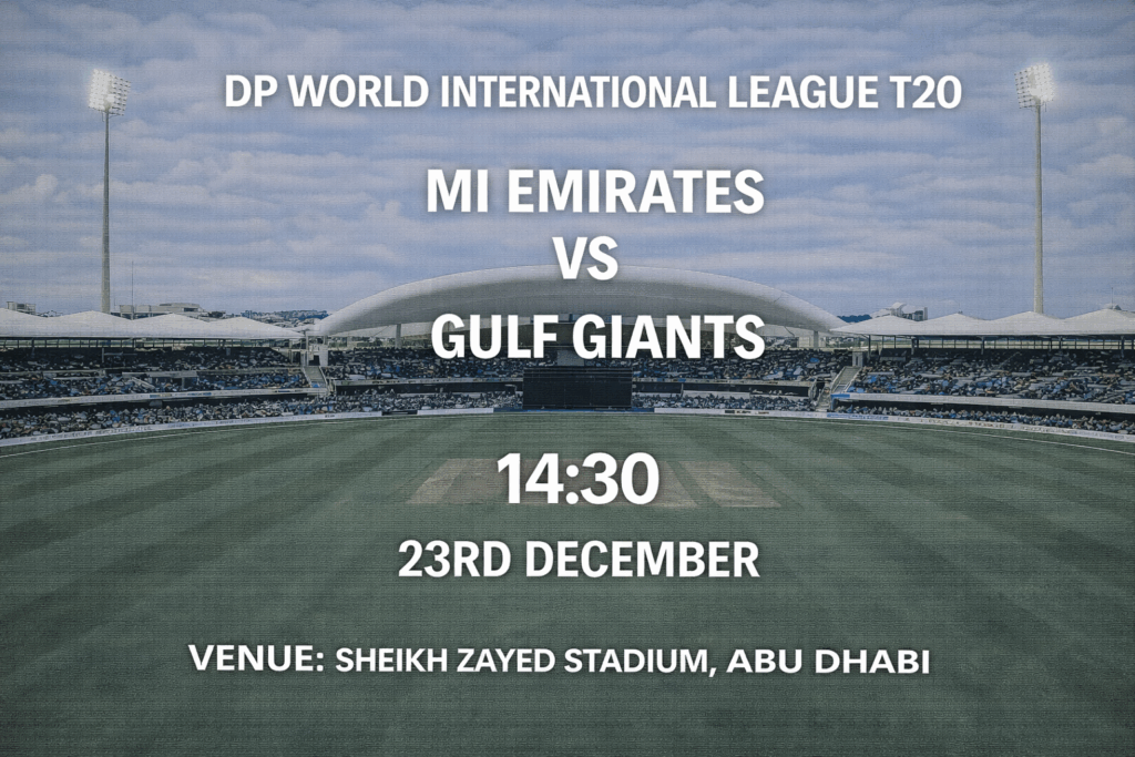 MI Emirates vs Gulf Giants ILT20 Preview